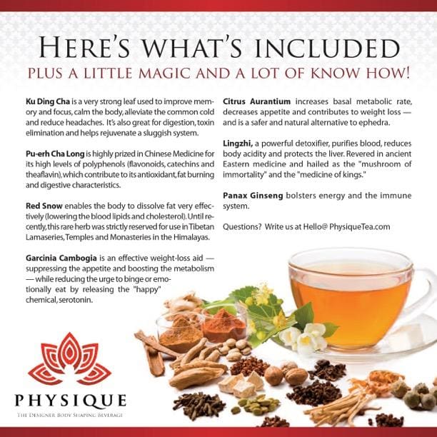 Physique Tea: Detox & Weight-Loss Tea. Loose Leaf Premium Bulk Teas.